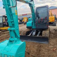 China Used Kobelco Digger  SK75  Secondhand 7.5ton Small Type Mini Crawler Excavator 41kw for sale