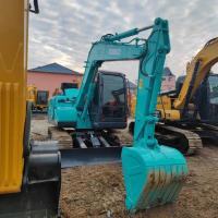 China Used Kobelco Digger  SK75  Secondhand 7.5ton Small Type Mini Crawler Excavator 41kw for sale
