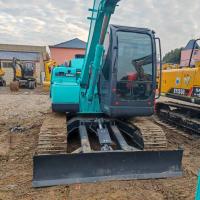China Used Kobelco Digger  SK75  Secondhand 7.5ton Small Type Mini Crawler Excavator 41kw for sale