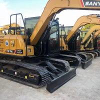 China Used SANY Digger  SY75  Secondhand 7.5ton Small Type Mini Crawler Excavator for sale