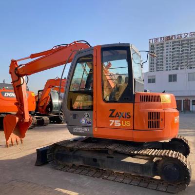China Hitachi ZX75US Used Excavator Hydraulic 7 Ton Mid Sized 40.3kw with 0.33m3 bucket for sale