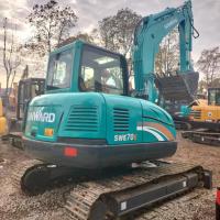 China Sunward SWE70E mini Used Excavator Hydraulic 7 Ton Crawler Digger 46.3kw for sale