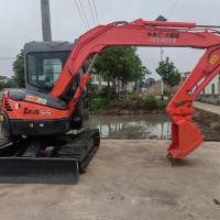 China 5 Ton Mini diesel Used Excavator Hitachi ZX55 Pre Owned  Crawler 38.23HP manual for sale