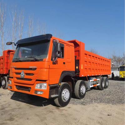 China 40T 8x4 Used Dump Truck 12 Tires Sinotruk Howo 371 375 horse power for sale