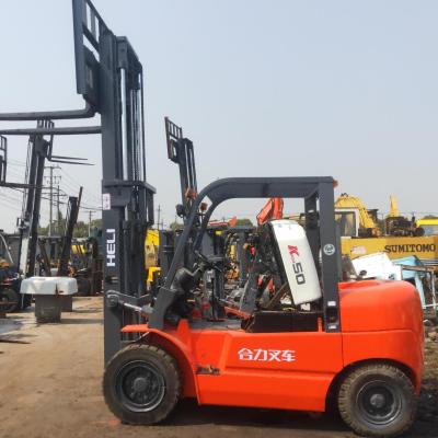 China 2nd Hand K50 Heli 5 Ton Forklift Tripod Lift For Warehouse Maximum lifting height 3m for sale