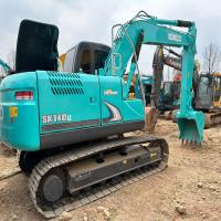 China Used Kobelco Digger  SK140  Secondhand 14ton Small Type Crawler Excavator 74kw for sale