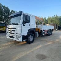 China Used Crane Truck Howo 371 375 6x4  Secondhand Sinotruk  12T for sale