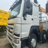 China Used Crane Truck Howo  375 8x4  Secondhand Sinotruk  12 Wheels for sale