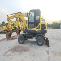 China Used Hyundai Digger  R60W Secondhand 6ton Wheel digging Excavator 42.5kw for sale