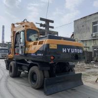 China Used Hyundai Digger  R210W-9 Secondhand 21ton Wheel digging Excavator 124kw for sale