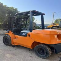 China Secondhand FD50 Toyota Diesel Forklift Dealer 5 Ton Maximum lifting height 4.5m for sale