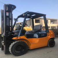 China Diesel Tuel Toyota Used Forklift 3 Ton 3 Mast With Side Shift for sale
