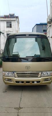 China compact Petrol Used Mini Bus Toyota Coaster City Shuttle 30 Person city bus 2TR engine for sale