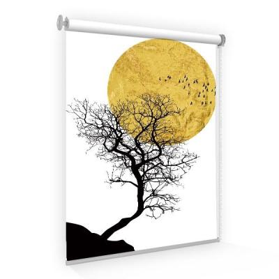 China Double Layer 3d Printed Roller Blinds Dismildew for privacy protection for sale