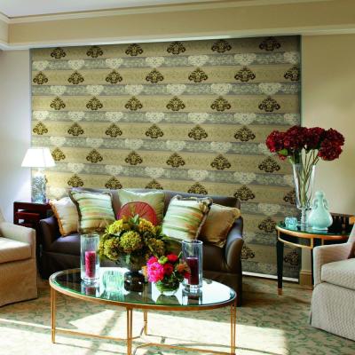 China Blue Zebra Blinds Fabric Blue Double Layer Fireproof Dustproof for sale