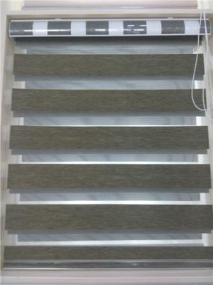 China Plain Zebra Roller Shades 2 Layer Semi Blackout Heat Resistant for sale