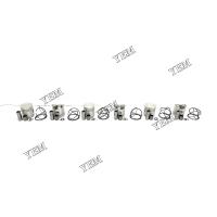 China 6PCS Piston With Rings For Fits Mitsubishi 6DR5 Forklift Diesel Engine for sale