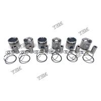 China New 6PCS Piston With Rings For Cummins K19 Excavator Parts for sale