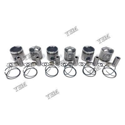 China New 6PCS Piston With Rings For Cummins K19 Excavator Parts for sale
