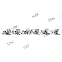 China New 6PCS For Nissan NE6 Excavator Diesel Engine Piston With Rings for sale