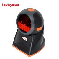 China Luckydoor K-816 High Quality Omnidirectional 1d Desktop Multi-line Laser Barcode Scanner for sale