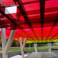 China Customized Processing Resin Glass Color Transparent Board Art Installation for sale