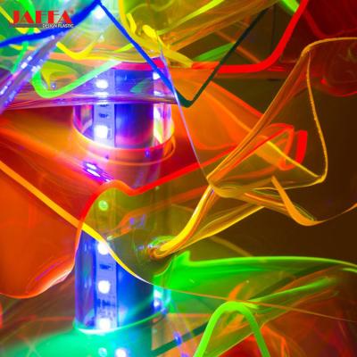 China JAFFA Custom Acrylic Art Installation, Teardrop Pendant Light/Colorful Fluid Sculpture, Interactive Light Installation for Mall & Gallery for sale