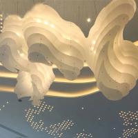 China Custom Large-Scale Acrylic Art Installation, Gradient Spiral/Cloud Shape, Atrium Ceiling Decor Sculpture for Mall/Hotel for sale