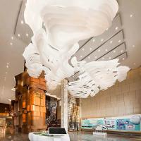 China Custom Large-Scale Acrylic Art Installation, Gradient Spiral/Cloud Shape, Atrium Ceiling Decor Sculpture for Mall/Hotel for sale