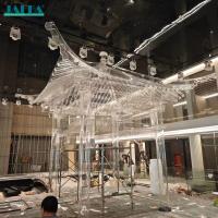 China JAFFA Custom Acrylic Art Exhibition Decoration, Transparent Chinese Pavilion Installation, Immersive Acrylic Art Display for Gallery & Hotel Lobby for sale