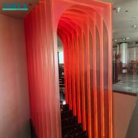 China JAFFA Custom Iridescent Acrylic Stair Railing, Gradient Spiral Stair Balustrade, Artistic Railing for High-End Commercial & Residential for sale