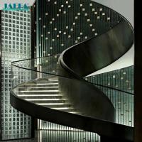 China JAFFA Custom Iridescent Acrylic Stair Railing, Gradient Spiral Stair Balustrade, Artistic Railing for High-End Commercial & Residential for sale