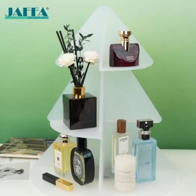 China Custom Acrylic Christmas Tree Desktop Organizer, Multi-Tiered Step Perfume & Makeup Display Stand for sale
