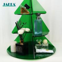 China Custom Acrylic Christmas Tree Desktop Organizer, Multi-Tiered Step Perfume & Makeup Display Stand for sale