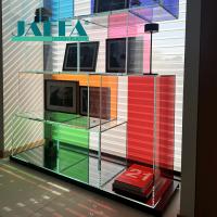 China Custom Acrylic Color Gradient Cabinet, Modular Full-Height Storage Rack, Luxury Artistic Transparent Display Case for sale