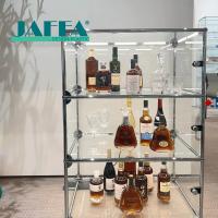 China Custom Acrylic Transparent Wine Cabinet Custom Resin Glass Home Wine Cabinet for sale