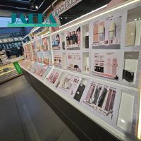 China JAFFA Custom Acrylic Beauty Store Display Counter, LED Lighted Brand Showcase, Transparent Acrylic Shelving for Makeup & Skincare for sale