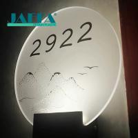 China JAFFA Custom Acrylic Mini Illuminated Sign, Round LED Room Number/Washroom/Reception Sign, Mini LED Indicator for Hotel & Mall for sale