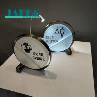 China JAFFA Custom Acrylic Mini Illuminated Sign, Round LED Room Number/Washroom/Reception Sign, Mini LED Indicator for Hotel & Mall for sale