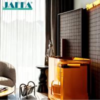 China Custom Acrylic Hotel Mini Bar Cabinet with LED Lighting | Smart Guest Room Tea Cabinet | Luxury Ambient Light Sideboard for sale