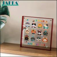 China JAFFA Custom Acrylic Magnetic Photo Frame, Pixel Art/Photo Display Frame, Colorful Border Desktop Decorative Frame for sale