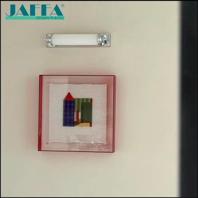 China JAFFA Custom Acrylic Magnetic Photo Frame, Colorful Border Art Display Frame, Desktop/Wall-Mount Dual-Use Holder for sale