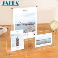 China JAFFA Custom Acrylic Floating Photo Frame, Double-Sided Transparent Magnetic Picture Frame, Minimalist Desktop Decor Frame for sale