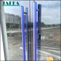 China JAFFA Custom Acrylic Long Glass Door Pull Handles, Colored Striped Entry Door Handles, Pair Mount Handles for Mall & Office Building for sale