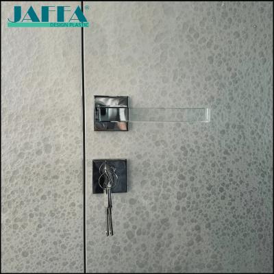 China JAFFA Custom Acrylic Clear Door Lever Handle, Modern Minimalist Interior Door Handle, Luxury Handle for Bedroom & Bathroom Glass Doors for sale