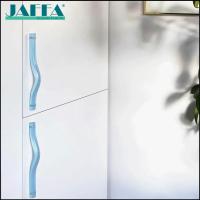 China JAFFA Custom Acrylic Creative Wave Cabinet Pulls, Colored Transparent Drawer Handles, Modern Minimalist Furniture Hardware Accessories for sale