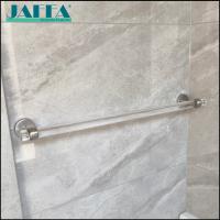 China JAFFA Custom Acrylic Long Towel Bar, Transparent Bathroom Towel Rack, Luxury Wall-Mounted Holder with Stainless Steel Base for Bathroom for sale