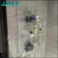 China JAFFA Custom Acrylic Bathroom Wall-Mounted Organizer, Transparent Multi-Tier Shelf, Display Rack for Perfume/Skincare/Toiletries in Bathroom for sale