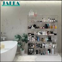 China JAFFA Custom Acrylic Large Bathroom Cabinet, Floor-Standing Multi-Tier Tall Shelf, Full-Wall Display Rack for Skincare, Perfume & Cosmetics in Washroom for sale