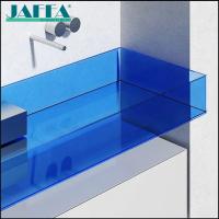 China JAFFA Custom Acrylic Long Sink Basin, Colored Transparent Integrated Wash Basin, Luxury Wall-Mounted Acrylic Sink for Bathroom & Kitchen for sale